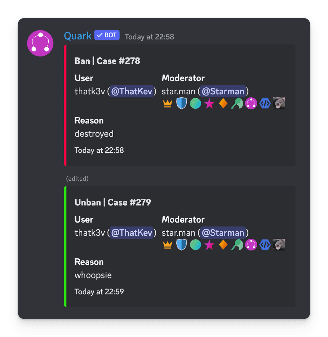 Home | Quark Logger | Discord Log Bot