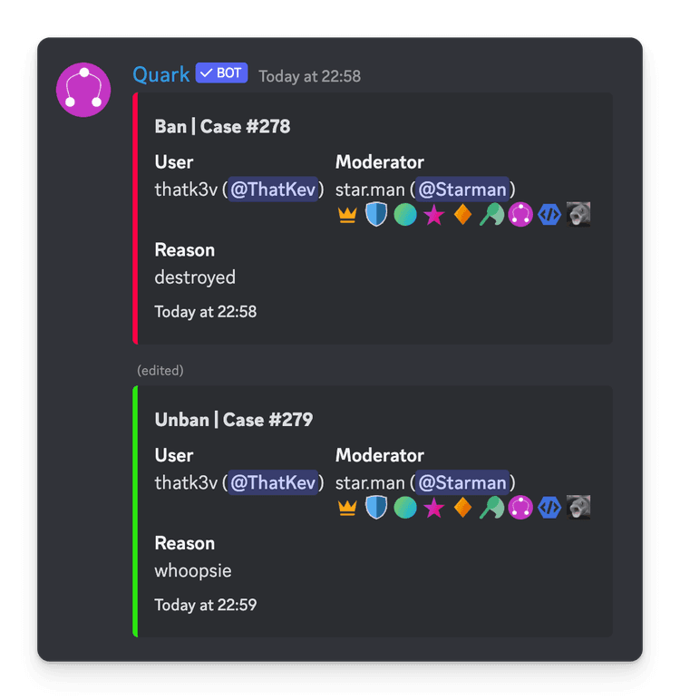 Home | Quark Logger | Discord Log Bot