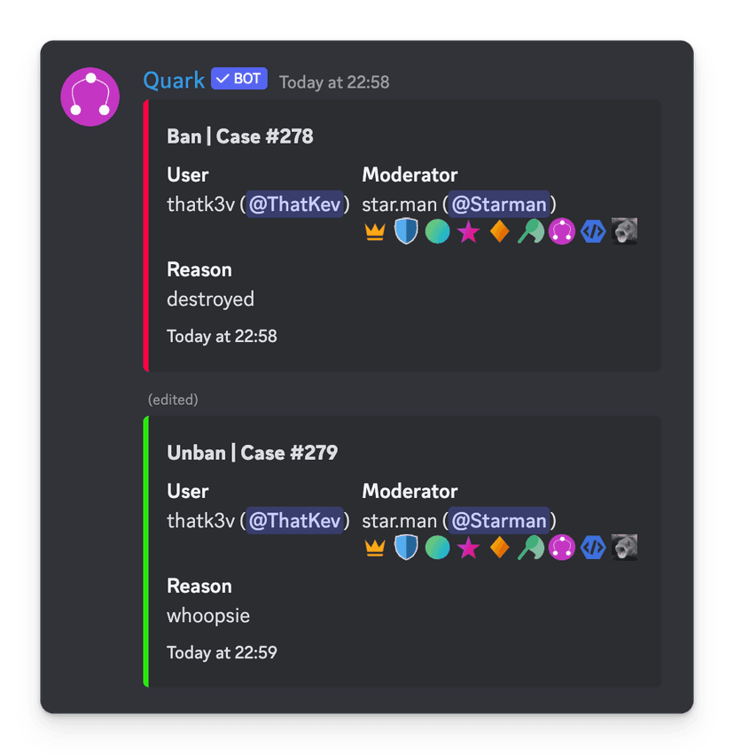 Home | Quark Logger | Discord Log Bot