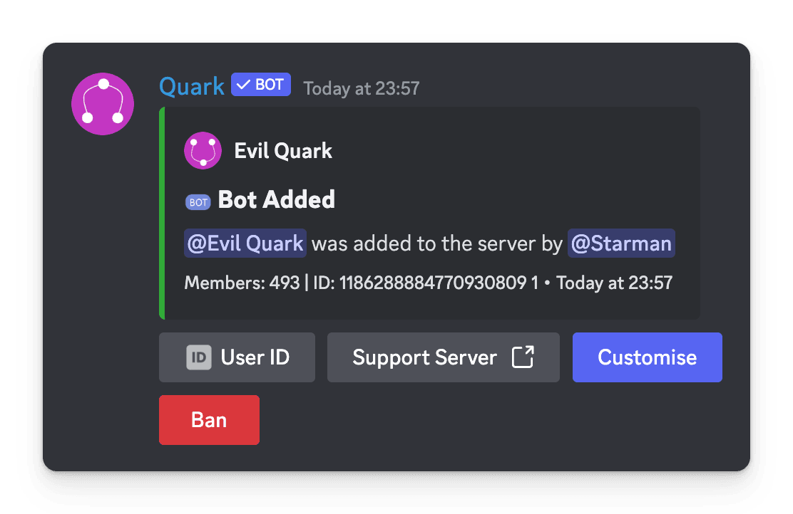 Home | Quark Logger | Discord Log Bot