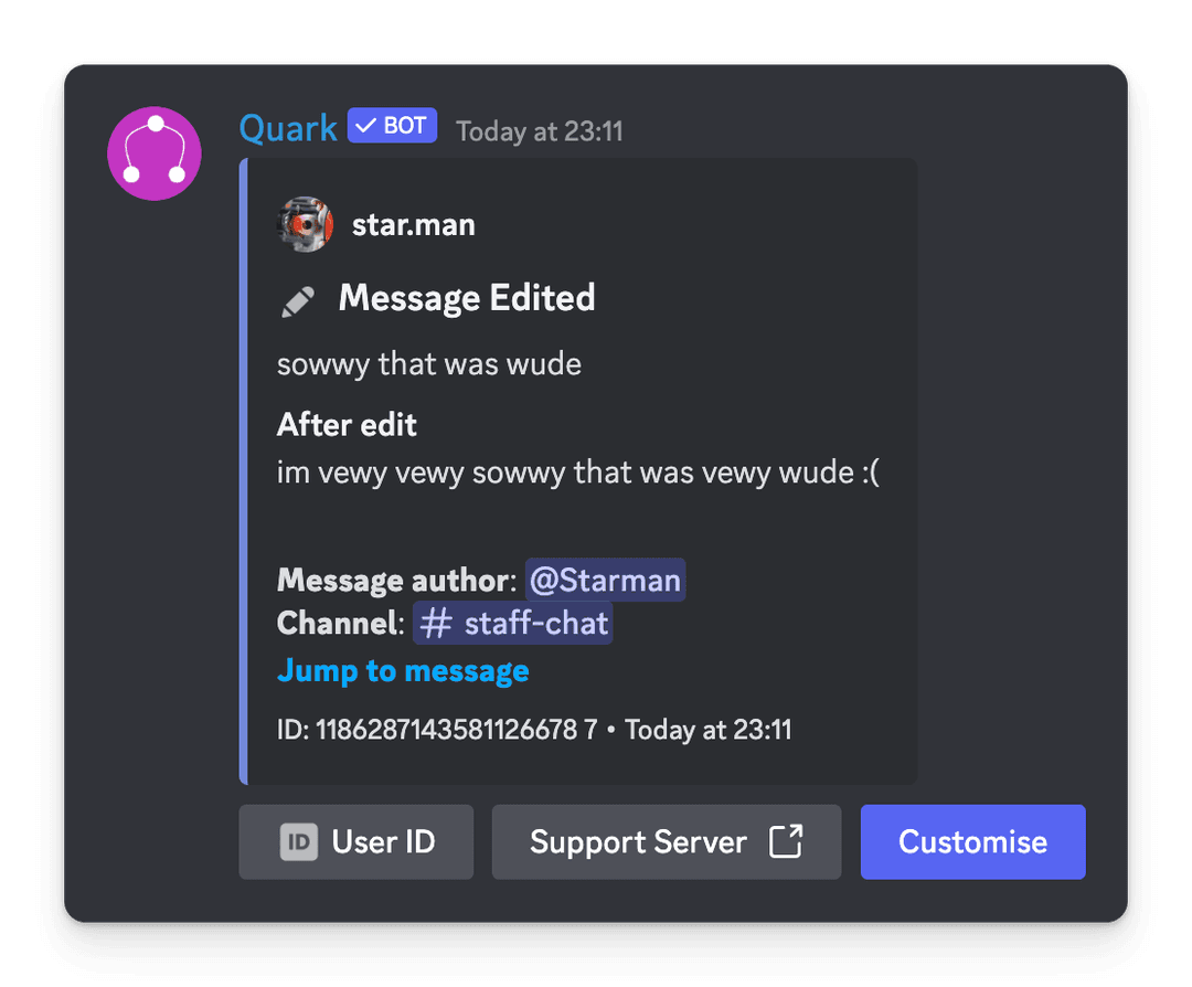 Home | Quark Logger | Discord Log Bot