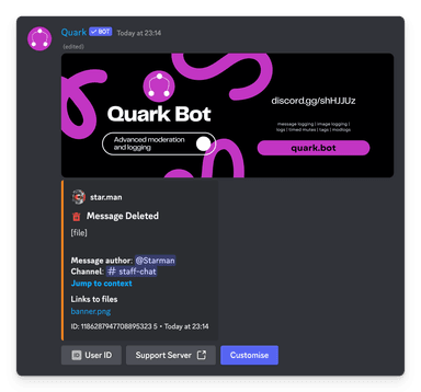 Home | Quark Logger | Discord Log Bot