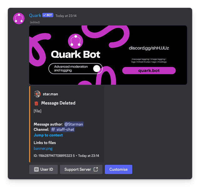 Home | Quark Logger | Discord Log Bot