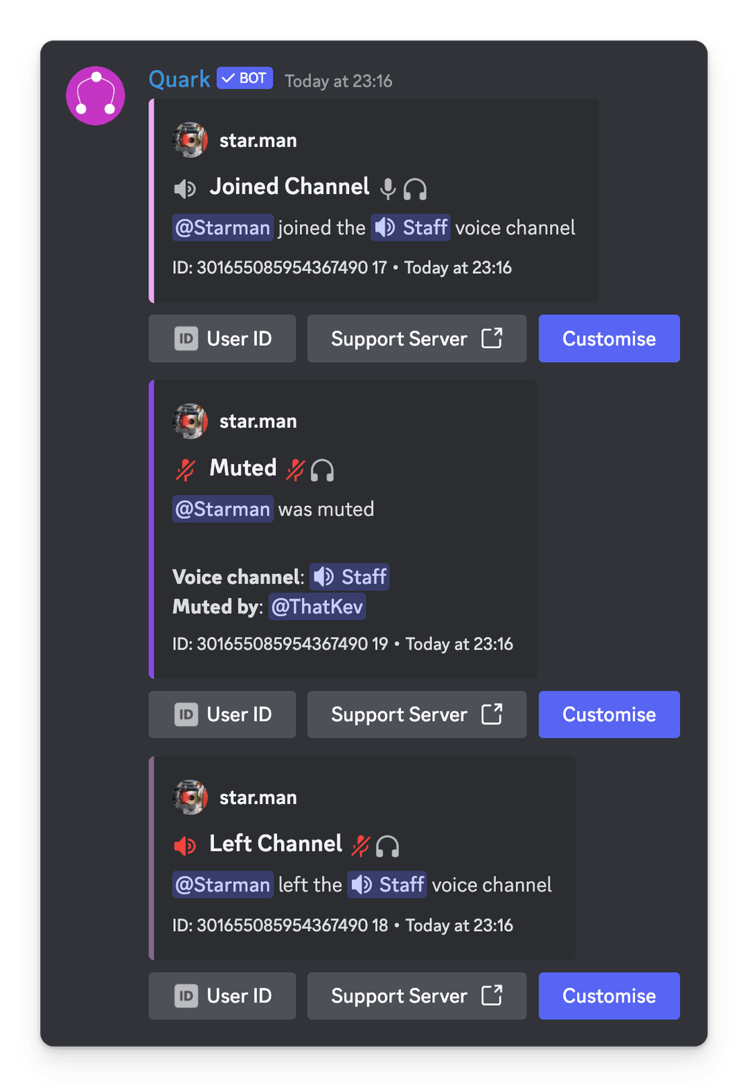 Home | Quark Logger | Discord Log Bot